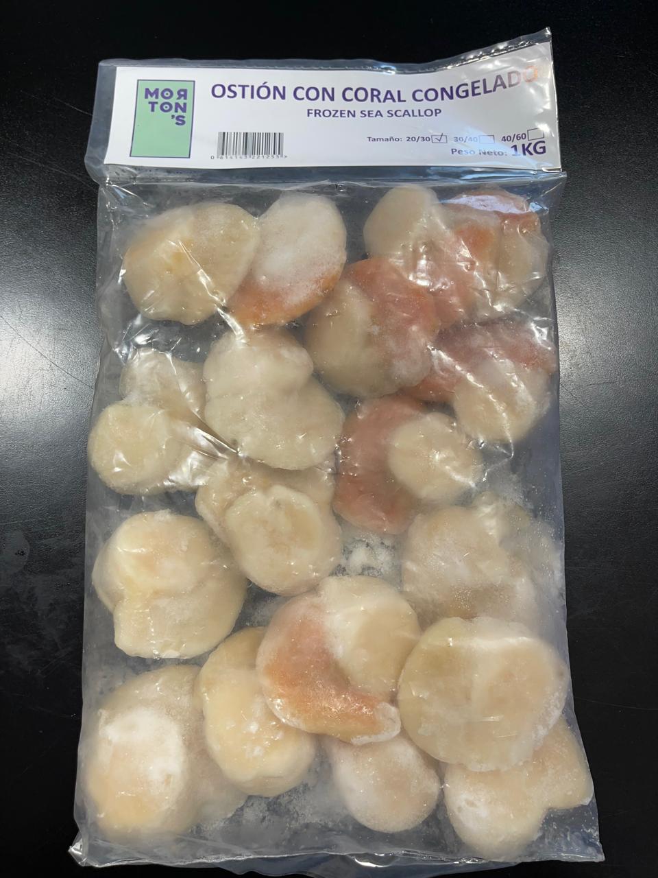 OSTIONES CON CORAL CALIBRE 20/30 1 KG ( IMPORTADO) – ESPACIO FOODS MAULE